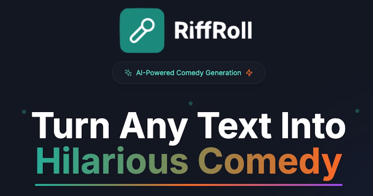 RiffRoll - AI Stand-Up Comedy Generator